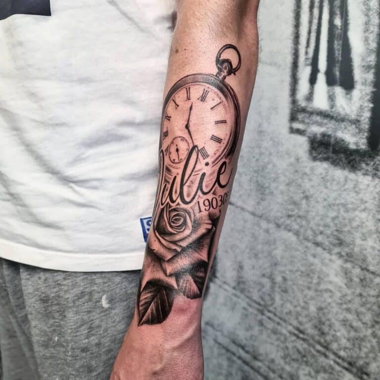 20 Birth Clock Tattoo Ideas To Celebrate That Special Bond