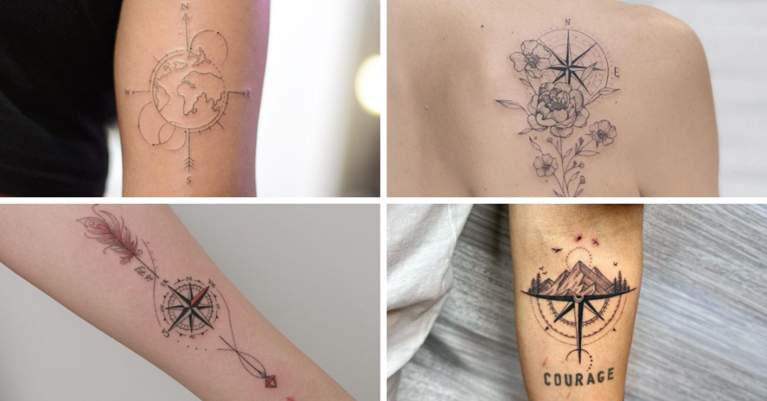 26 Compass Tattoo Ideas For The Traveler Within You