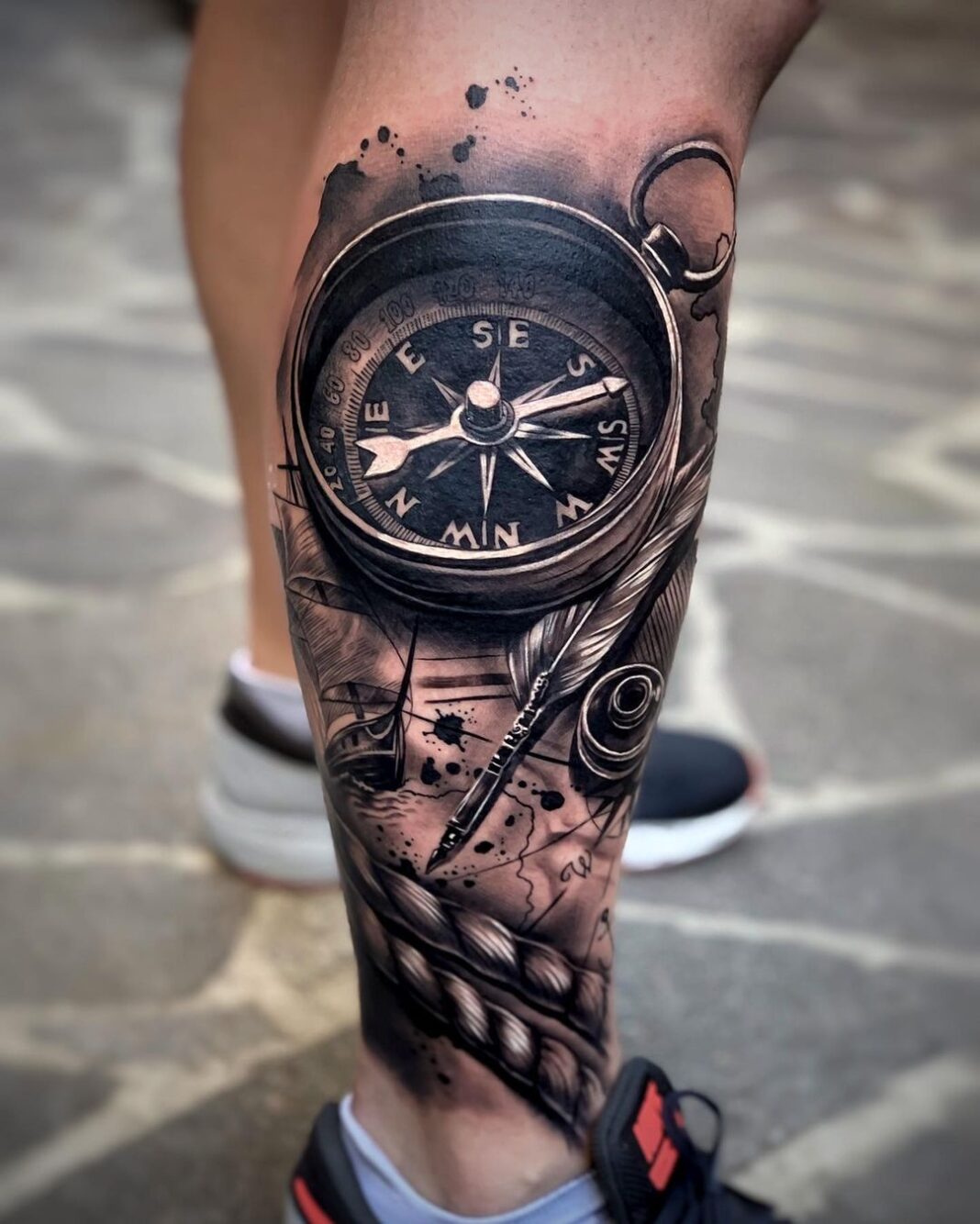 26 Compass Tattoo Ideas For The Traveler Within You