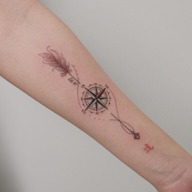 26 Compass Tattoo Ideas For The Traveler Within You
