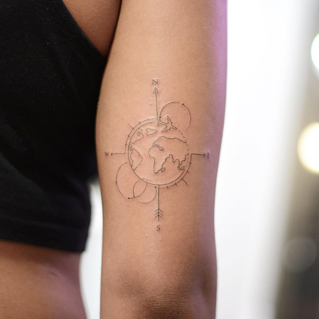 26 Compass Tattoo Ideas For The Traveler Within You