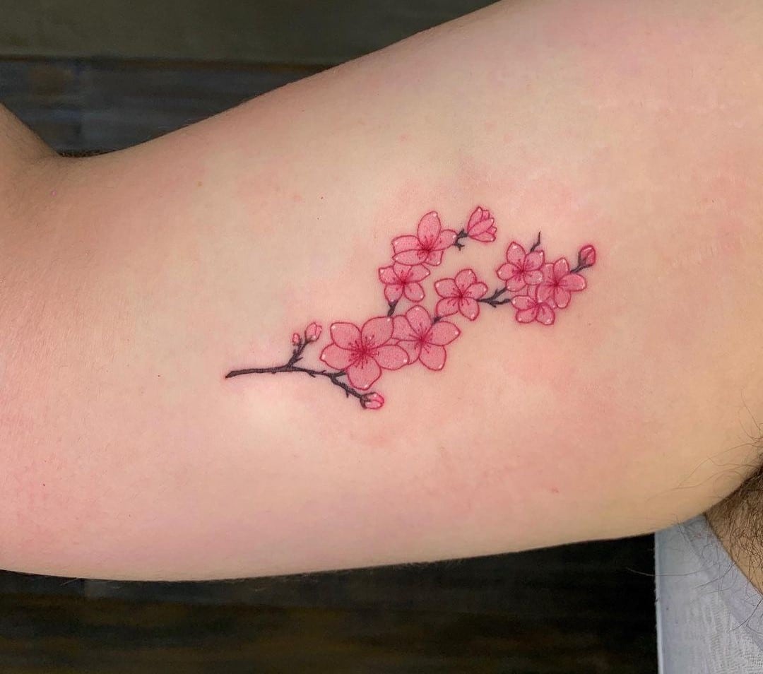24 Cherry Blossom Tattoos For The Fragile Beauty Of Nature