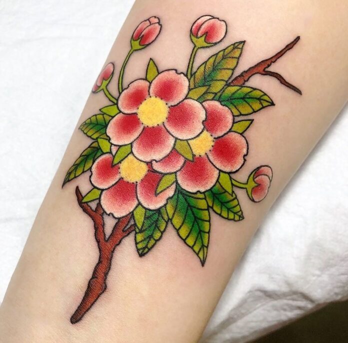 24 Cherry Blossom Tattoos For The Fragile Beauty Of Nature