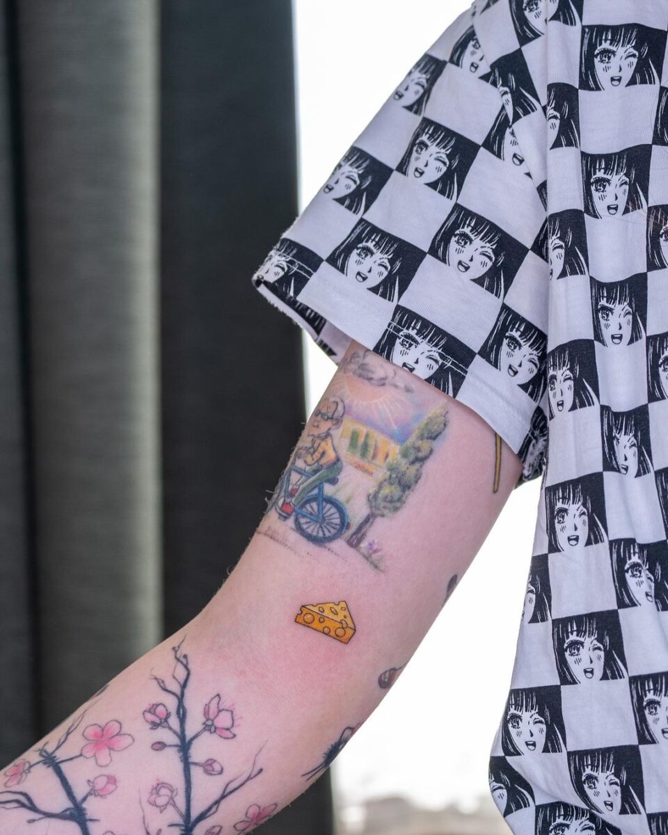 20 Charming Cheese Tattoos That Are Up To No Gouda