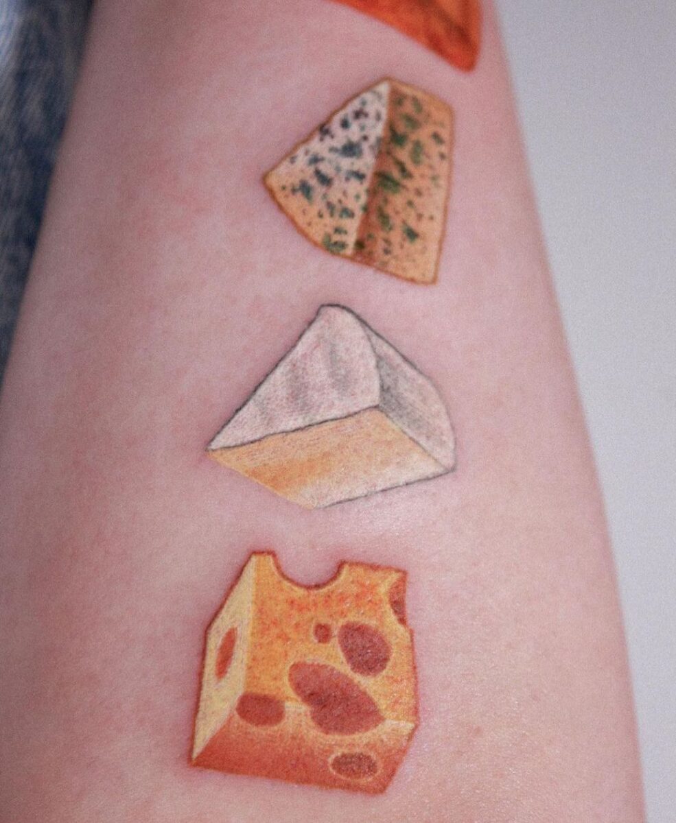20 Charming Cheese Tattoos That Are Up To No Gouda