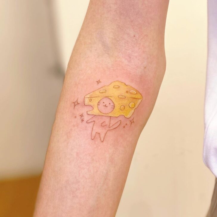 20 Charming Cheese Tattoos That Are Up To No Gouda