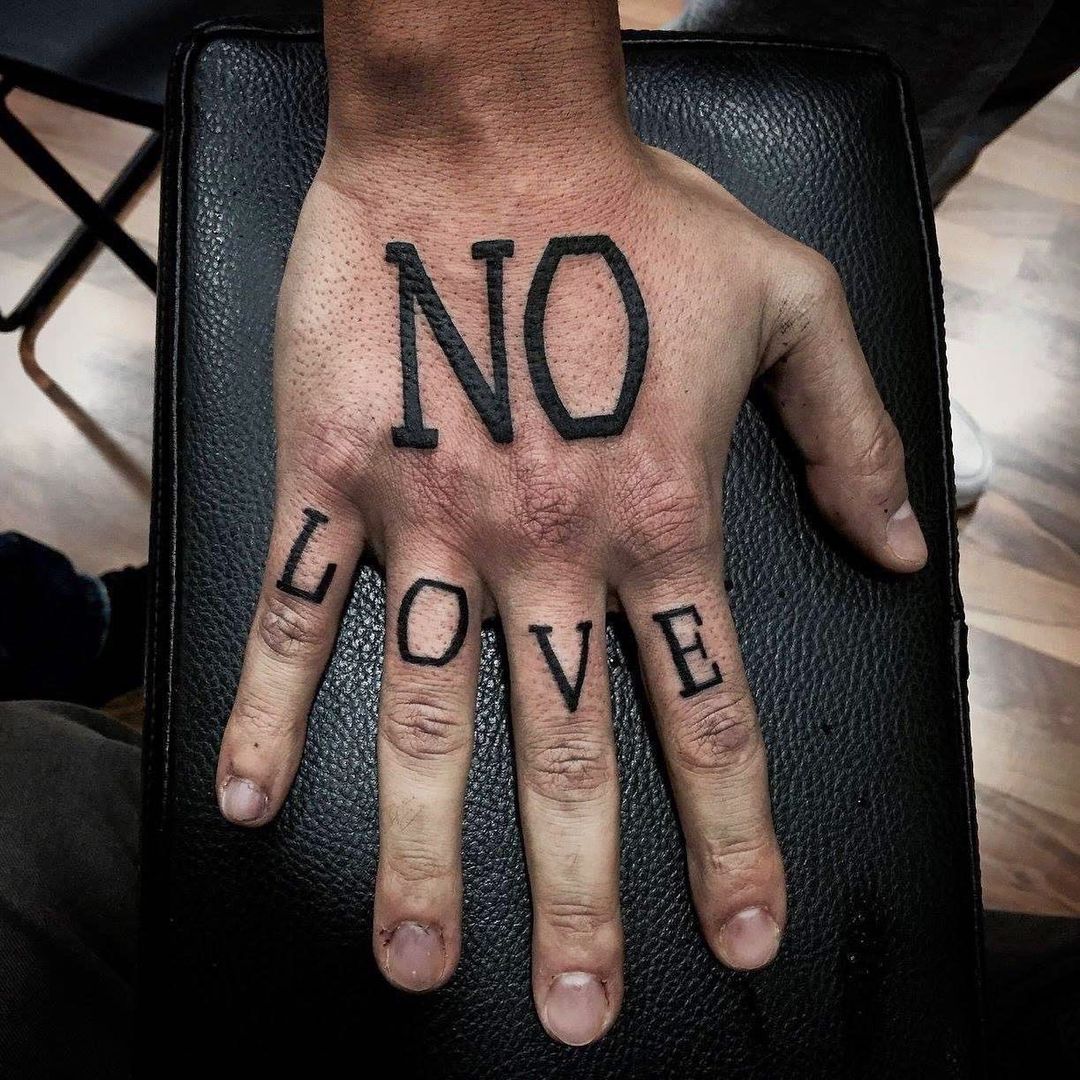 20 No Love Tattoo Ideas To Mark All The Heartbreaks