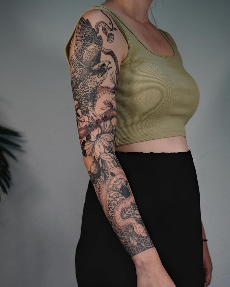 21 Tattoo Sleeves For Women From Feminine To Edgy