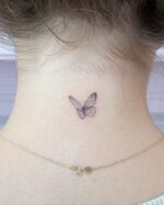 22 Butterfly Neck Tattoos That Prove The Power Of Simplicity