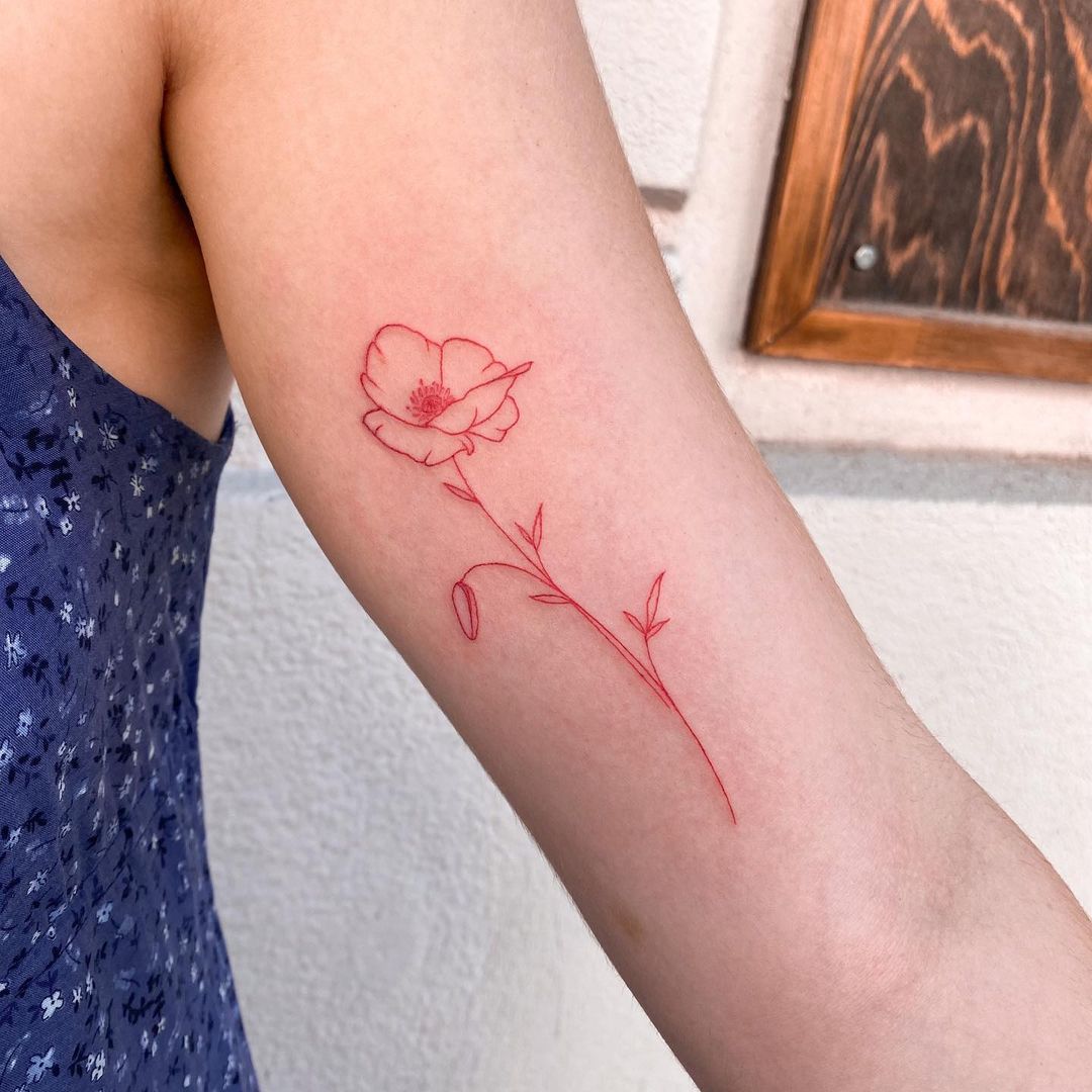 22 Pretty Poppy Flower Tattoos We Can't Stop Staring At