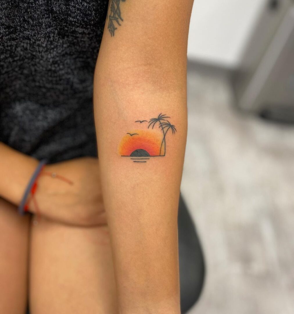 23 Sunset Tattoo Ideas For All The Nature Lovers Out There