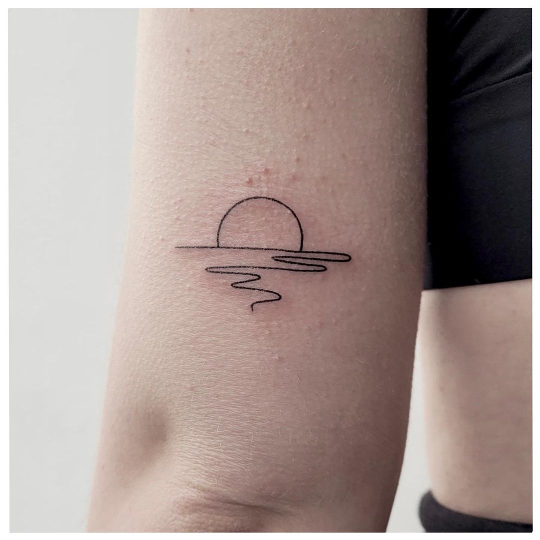 23 Sunset Tattoo Ideas For All The Nature Lovers Out There