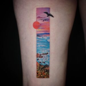 23 Sunset Tattoo Ideas For All The Nature Lovers Out There