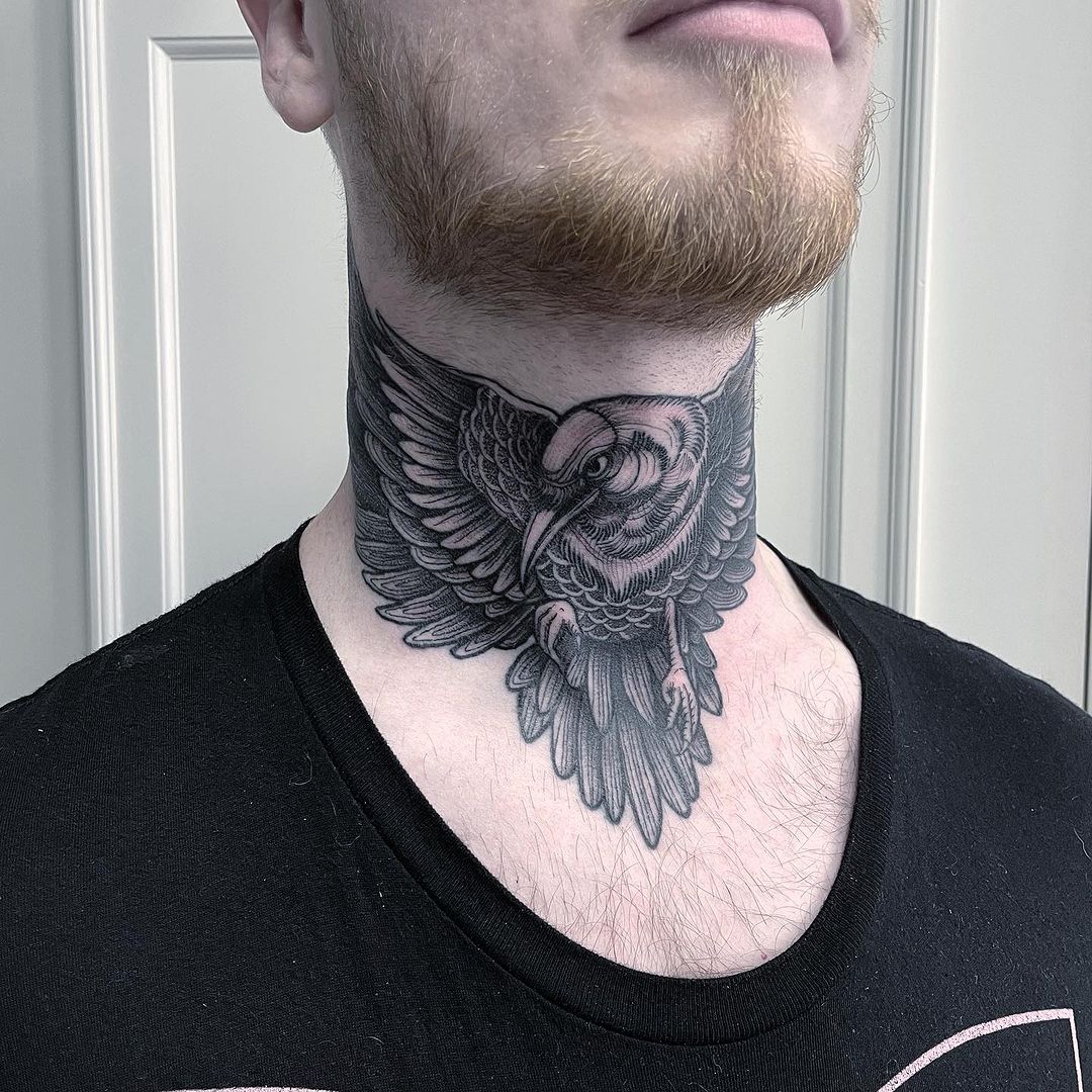 25 Fierce Front-Neck Tattoos That Will Blow Your Mind