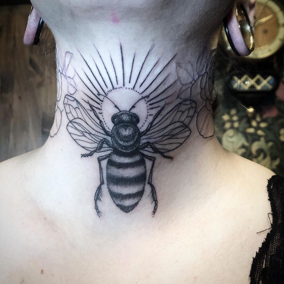 25 Fierce Front-Neck Tattoos That Will Blow Your Mind