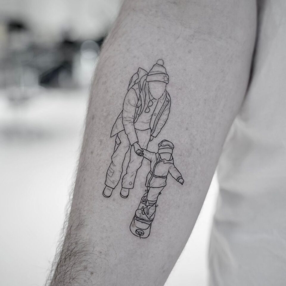 25 Snowboard Tattoos For The Winter Sports Lovers