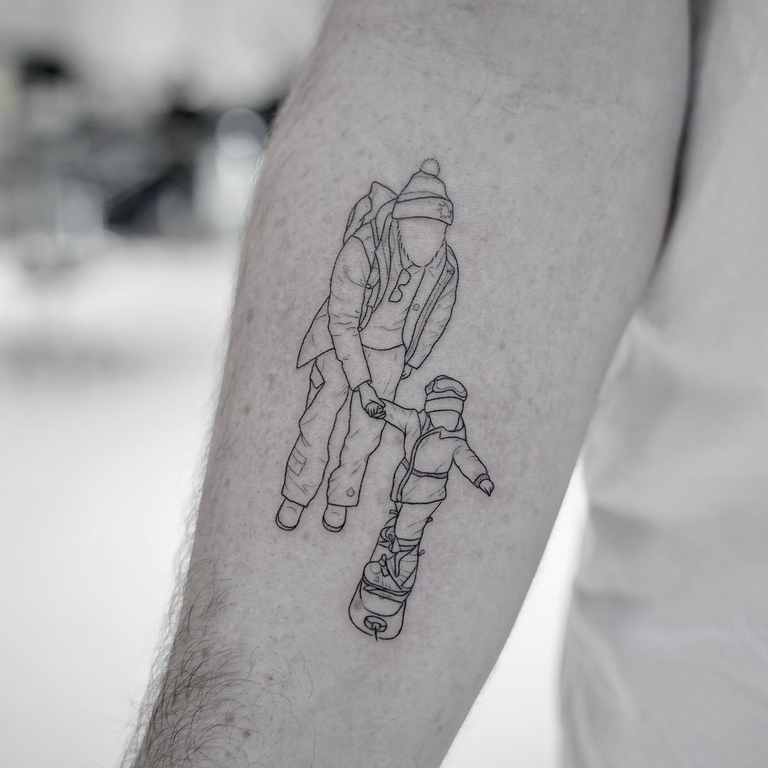 25 Snowboard Tattoos For The Winter Sports Lovers