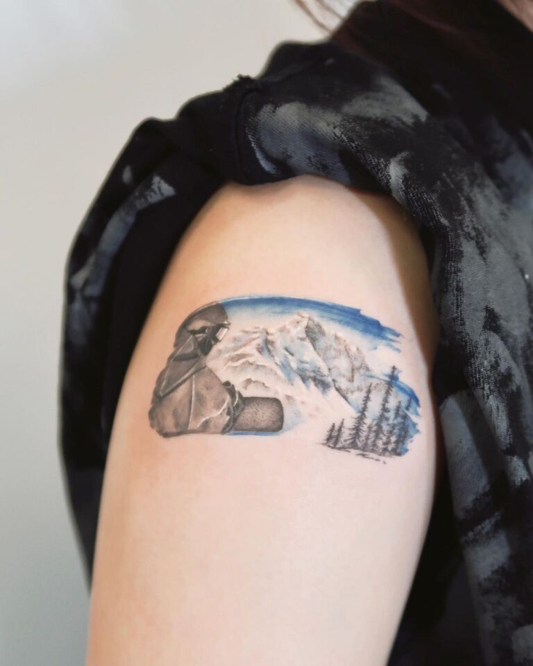 25 Snowboard Tattoos For The Winter Sports Lovers