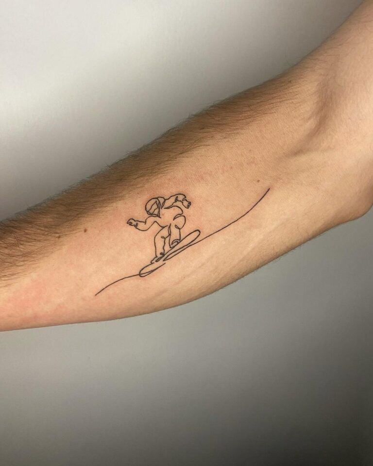 25 Snowboard Tattoos For The Winter Sports Lovers