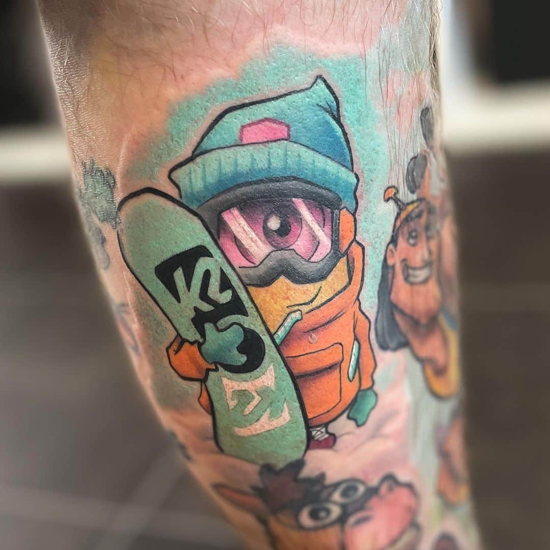 25 Snowboard Tattoos For The Winter Sports Lovers