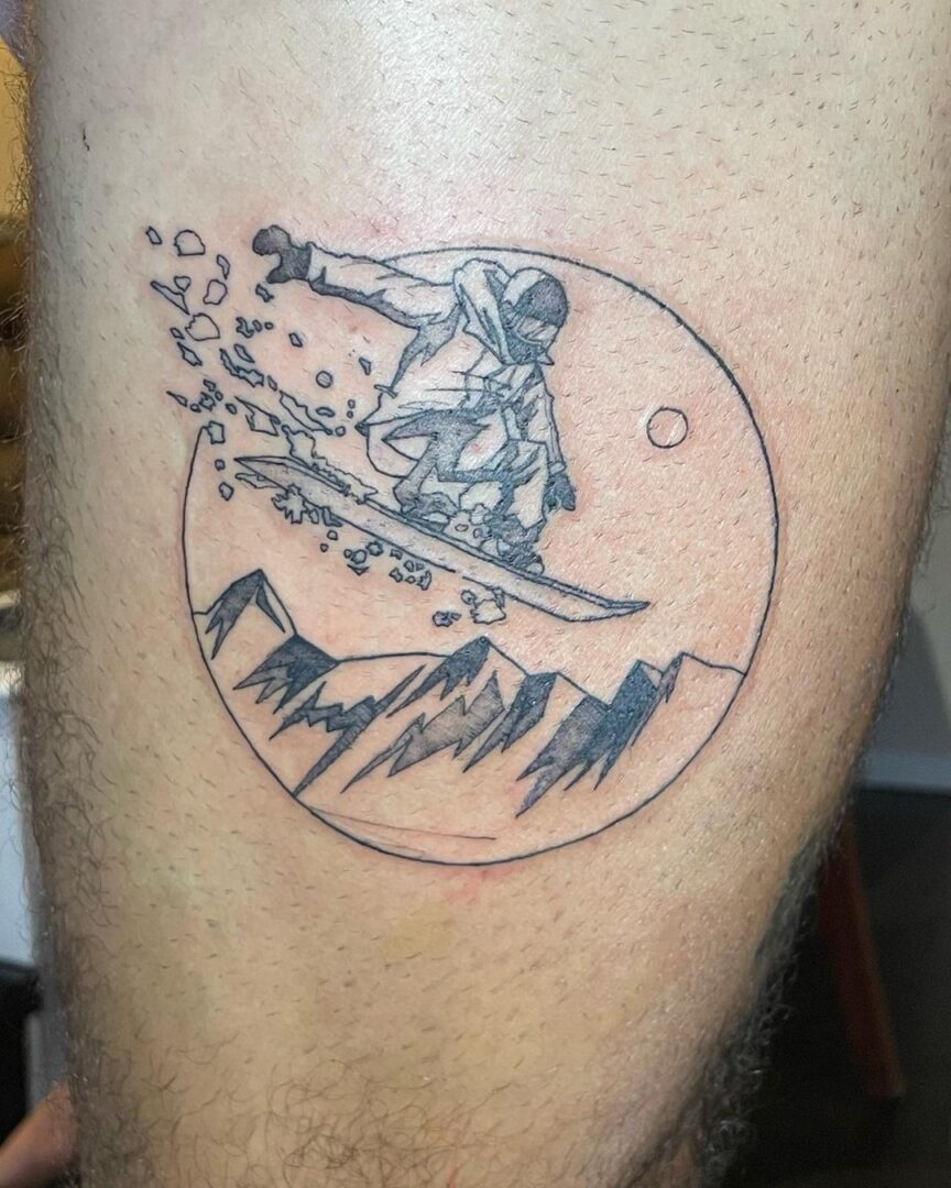 25 Snowboard Tattoos For The Winter Sports Lovers