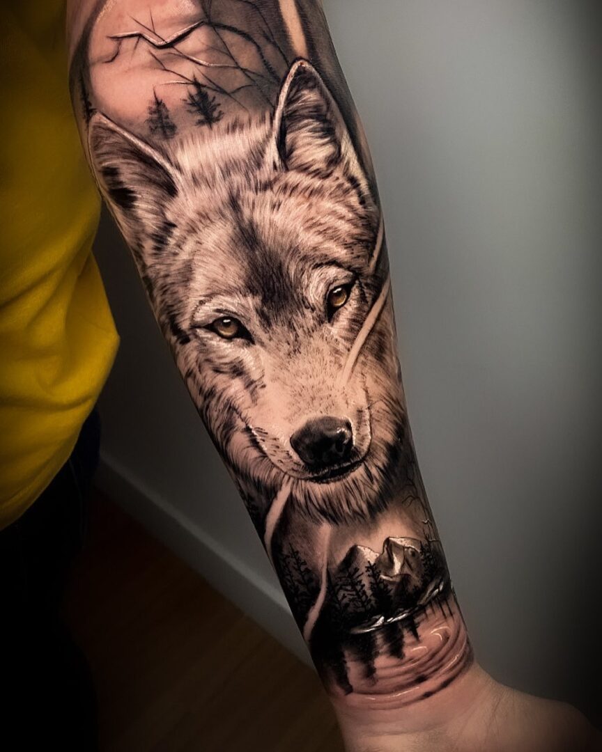 23 Wolf Tattoos For Men And Their Strong Devotion