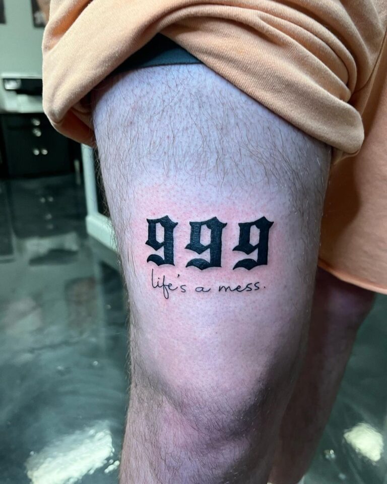 20 Best 999 Tattoo Options To Inspire You To Keep On Moving