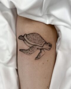 22 Snappy Sea Turtle Tattoos Guaranteed To Make A Splash