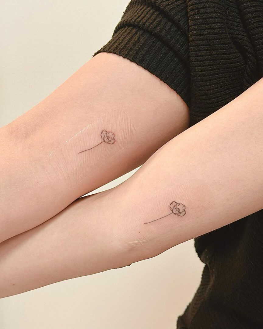 26 Magnificent Matching Tattoos To Say "I Love You" In Ink