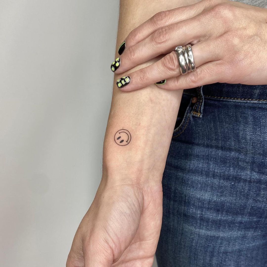 20 Simple Smiley Face Tattoos Guaranteed To Make You Smile