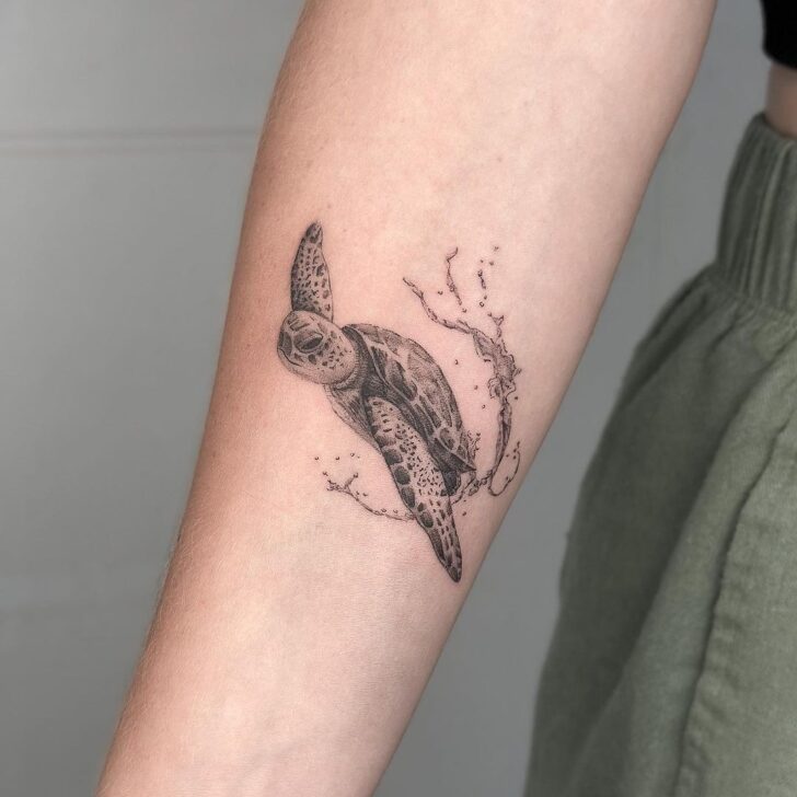 22 Snappy Sea Turtle Tattoos Guaranteed To Make A Splash