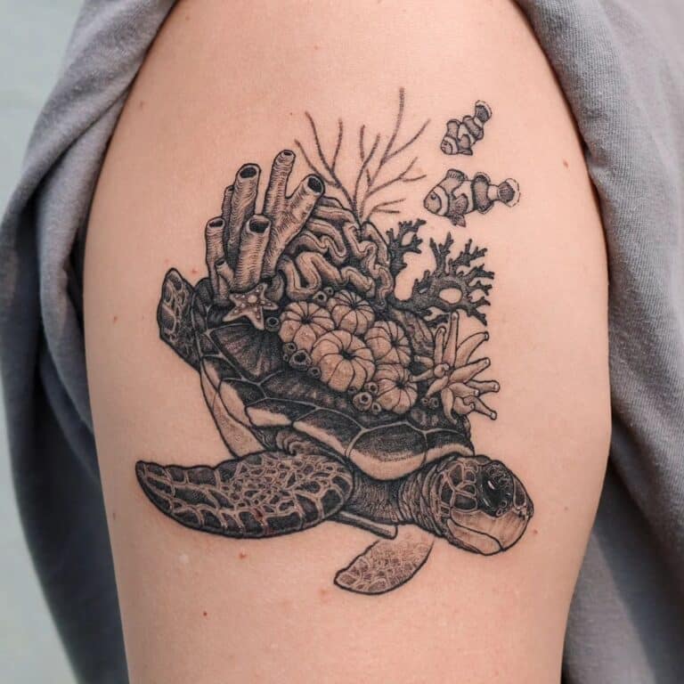 22 Snappy Sea Turtle Tattoos Guaranteed To Make A Splash