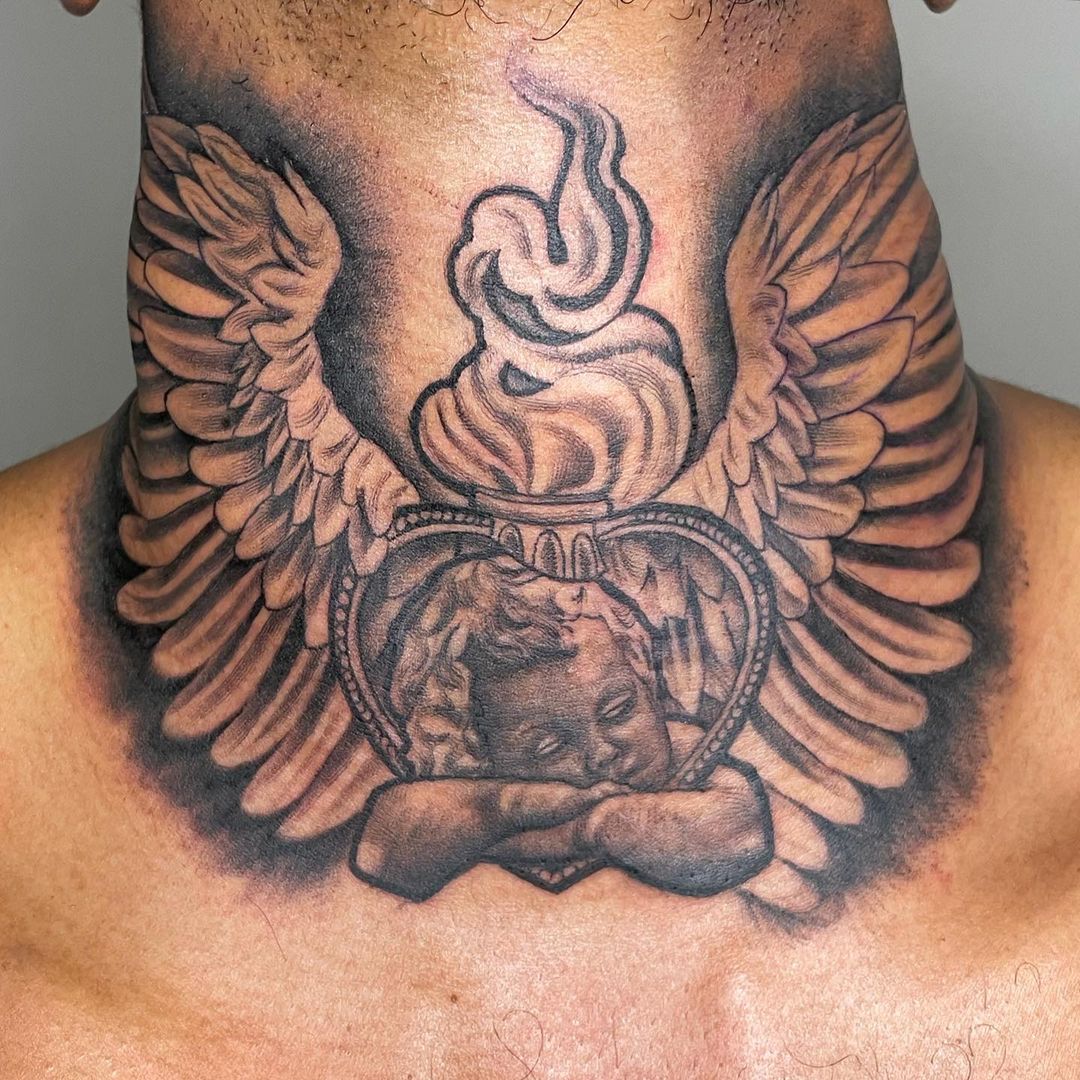 20 Front Neck Tattoos For Guys That Will Get Noticed