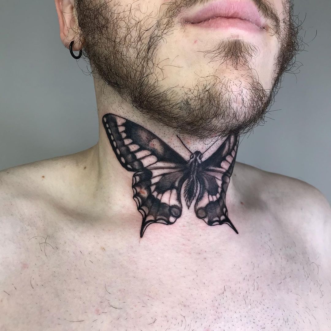 20 Front Neck Tattoos For Guys That Will Get Noticed
