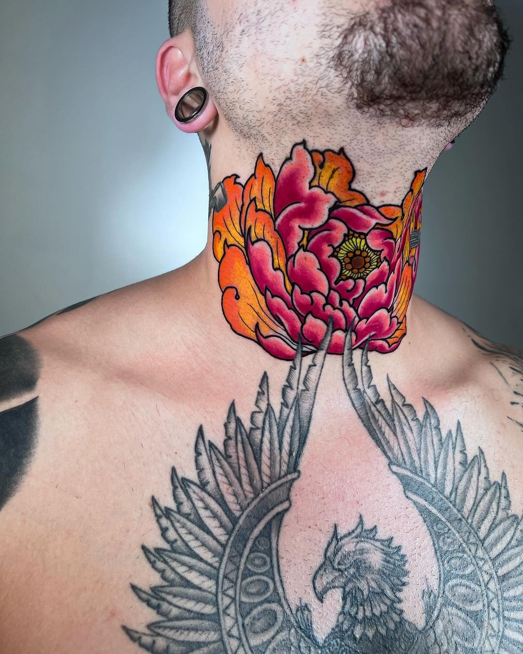 20 Front Neck Tattoos For Guys That Will Get Noticed