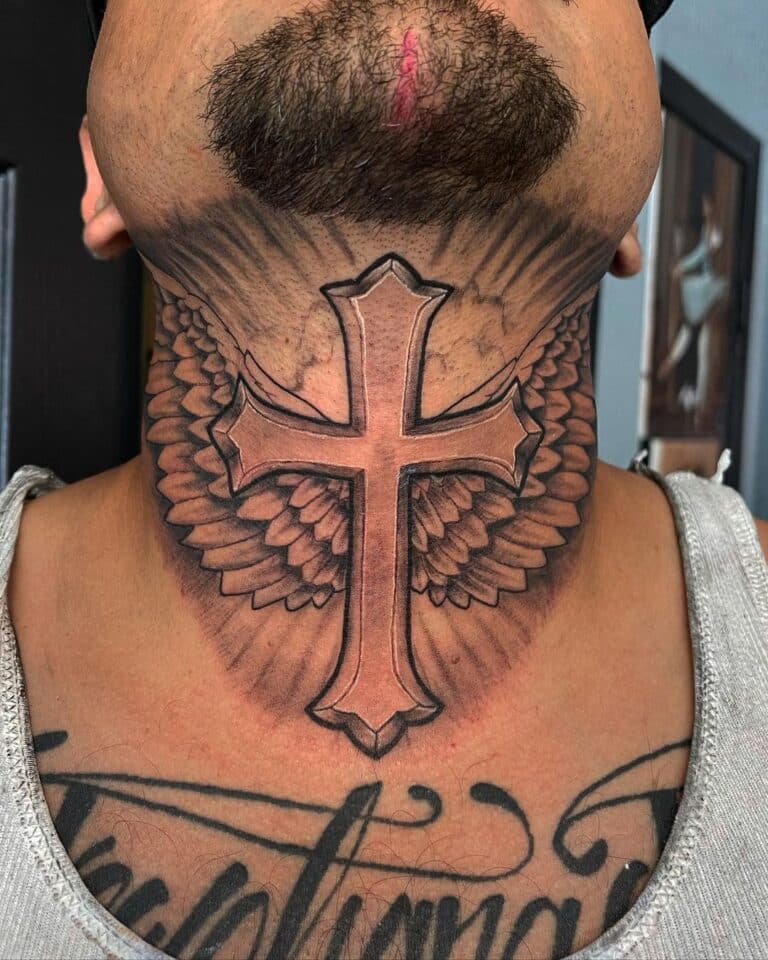 20 Front Neck Tattoos For Guys That Will Get Noticed