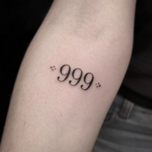 20 Best 999 Tattoo Options To Inspire You To Keep On Moving