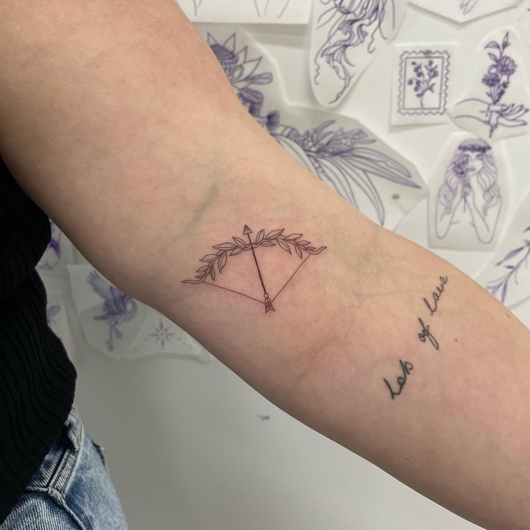 24 Bow And Arrow Tattoo Ideas To Let Go Of Tension and Conflict