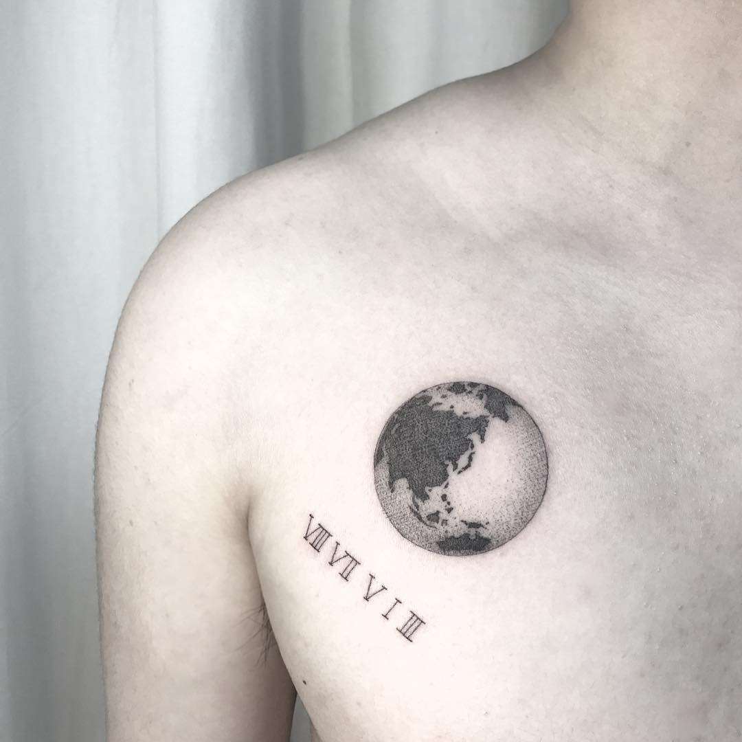 23 Earth Tattoo Ideas For The Lovers Of Our Only Home