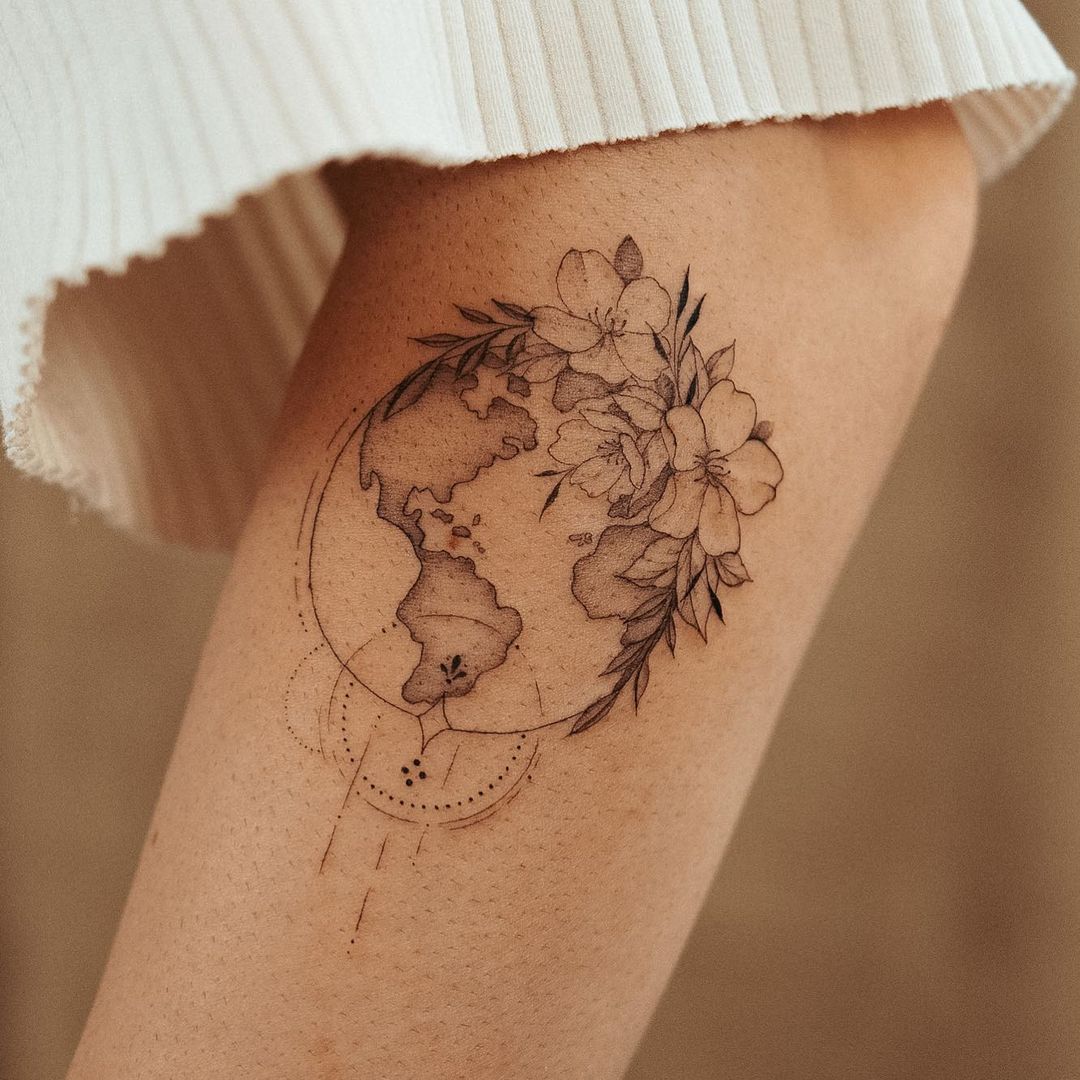 23 Earth Tattoo Ideas For The Lovers Of Our Only Home