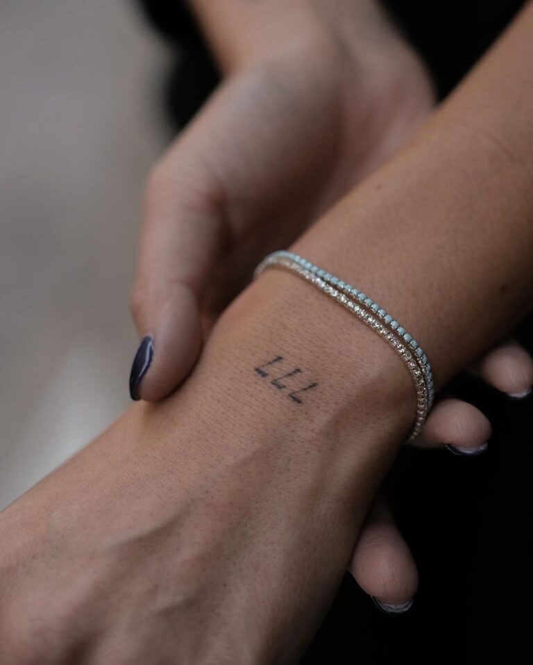 24 Angel Number 777 Tattoos To Bring You Good Luck