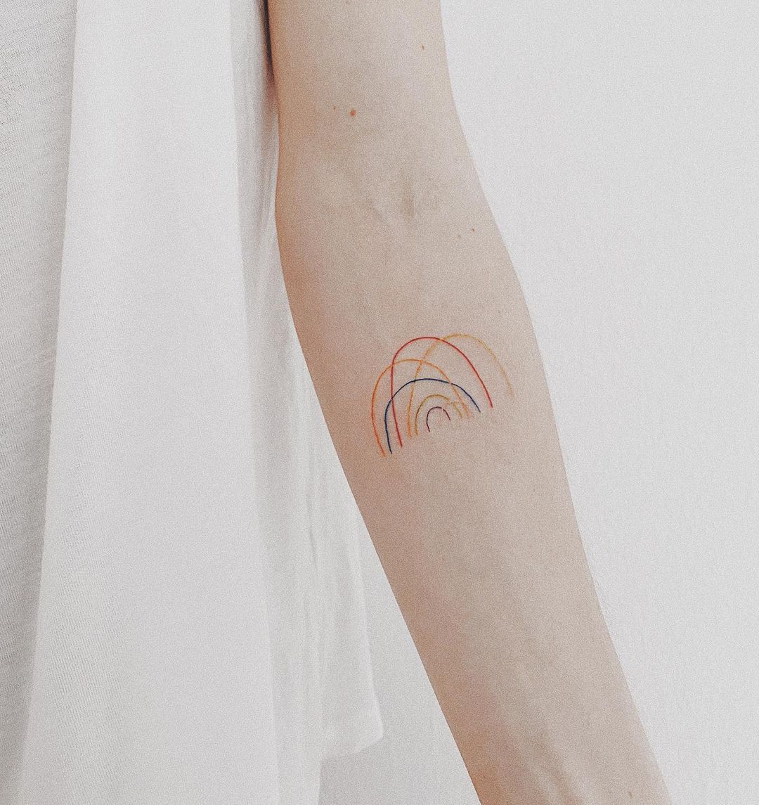 23 Radiant Rainbow Tattoo Ideas That'll Color You Impressed