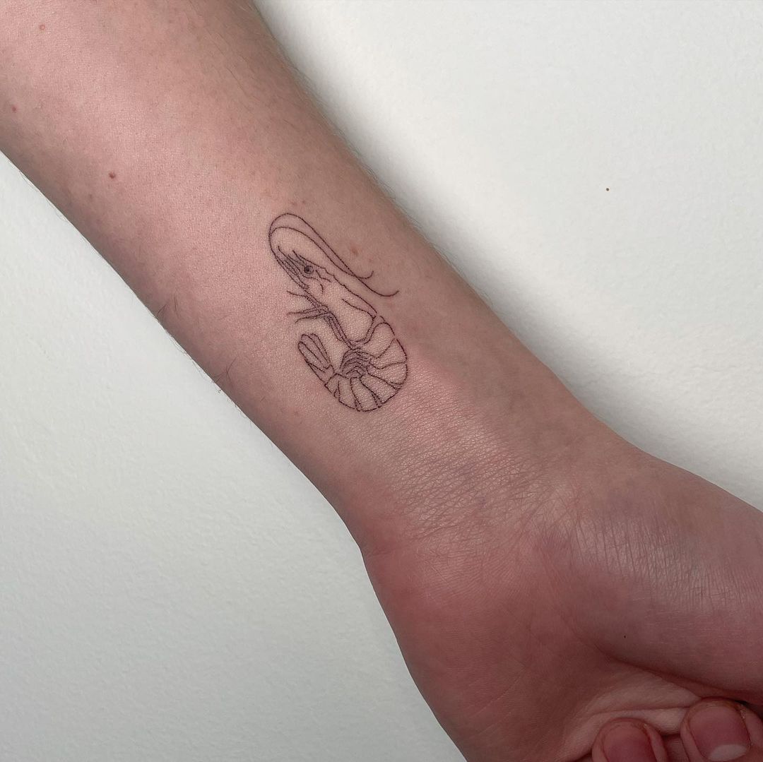 21 Irresistible Shrimp Tattoo Ideas That'll Have You Hooked