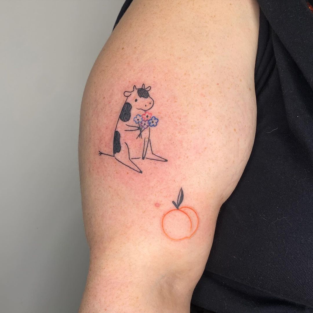 21 Incredible Cow Tattoos That'll Make You Spit Up Your Milk