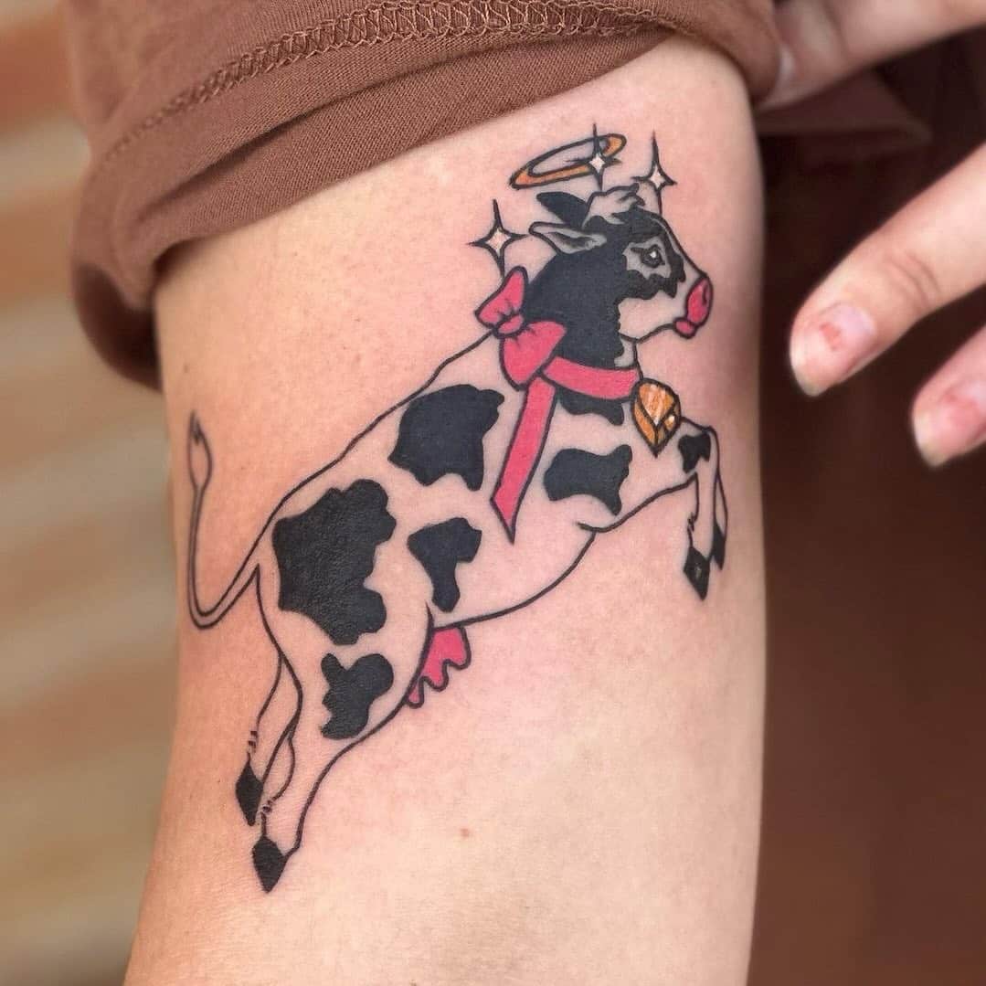 21 Incredible Cow Tattoos That'll Make You Spit Up Your Milk