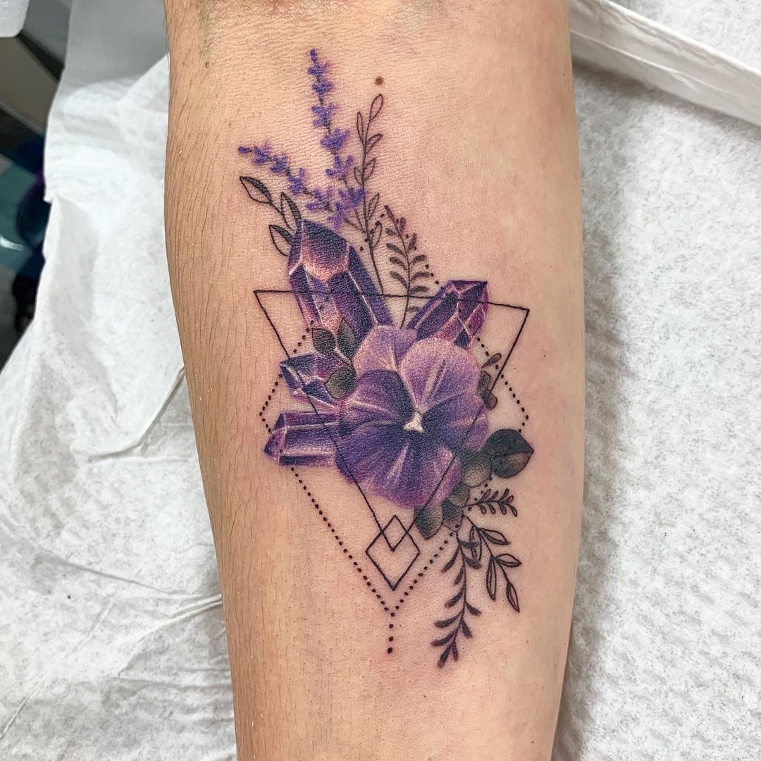 21 Alluring Violet Flower Tattoos For A Delicate Expression