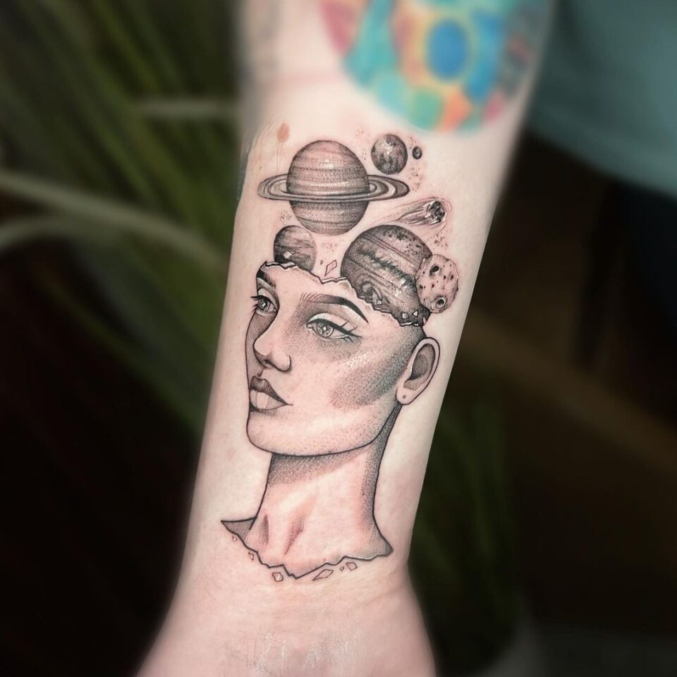 21 Remarkable Space Tattoo Ideas For The Explorer Within You