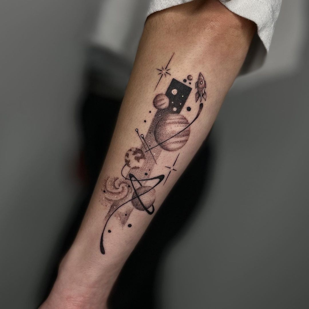 21 Remarkable Space Tattoo Ideas For The Explorer Within You