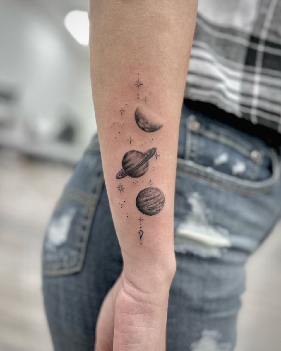 21 Remarkable Space Tattoo Ideas For The Explorer Within You