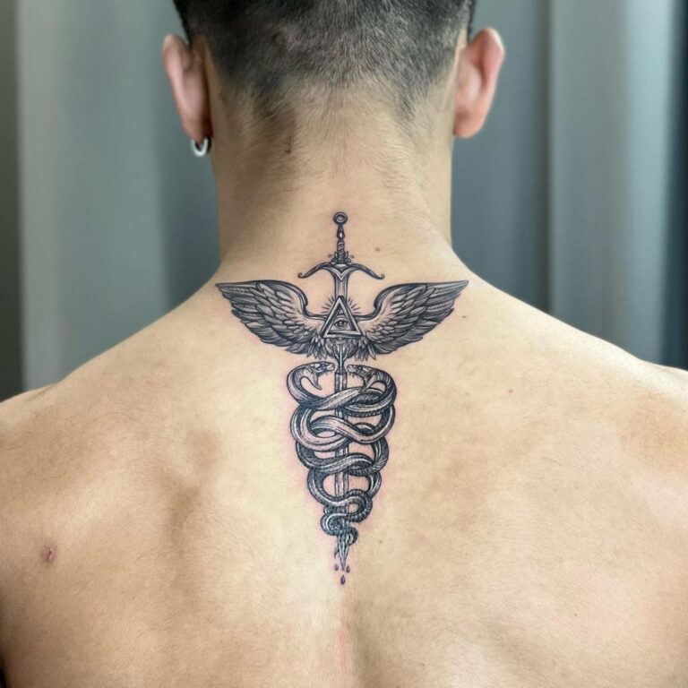 21 Superior Caduceus Tattoo Ideas You'll Want To Get Inked